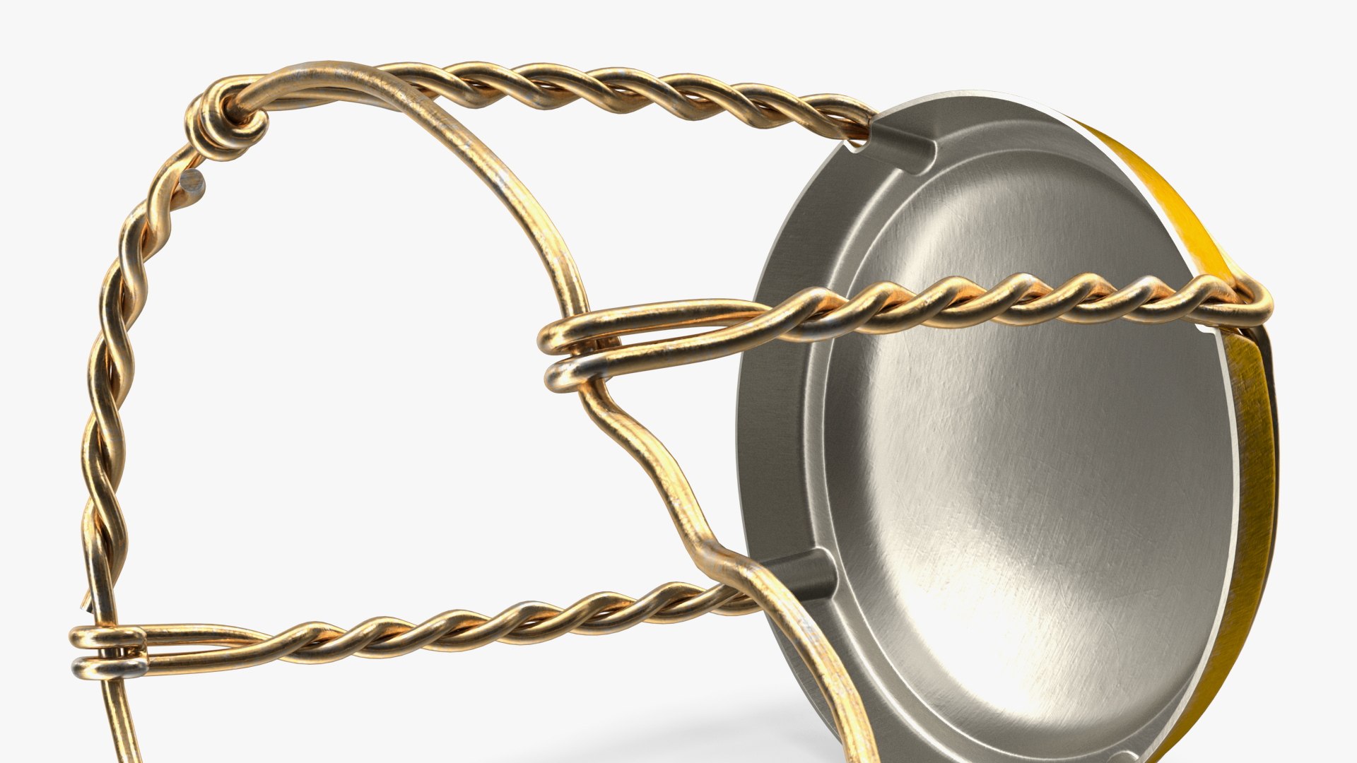 3D Yellow Wire Cage with Cap model - TurboSquid 1853402
