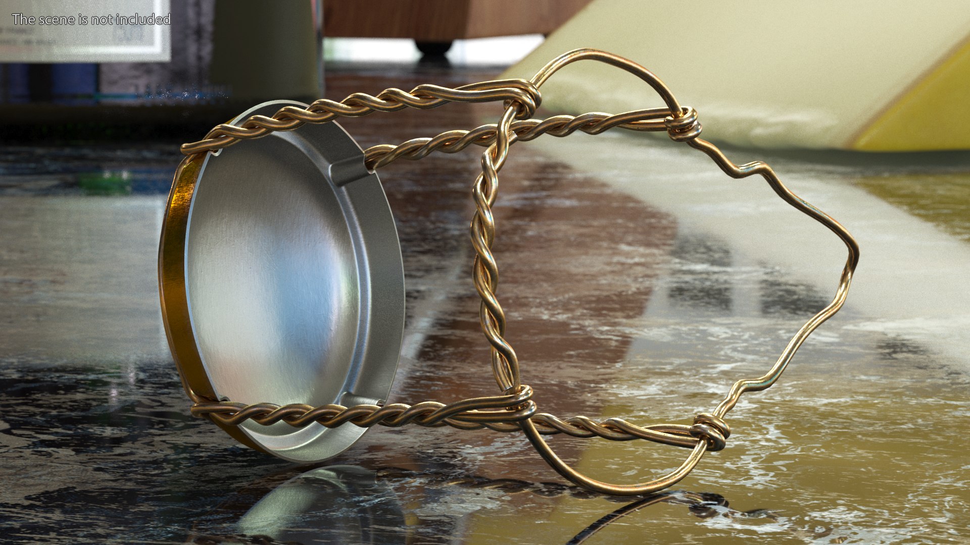 3D Yellow Wire Cage With Cap Model - TurboSquid 1853402
