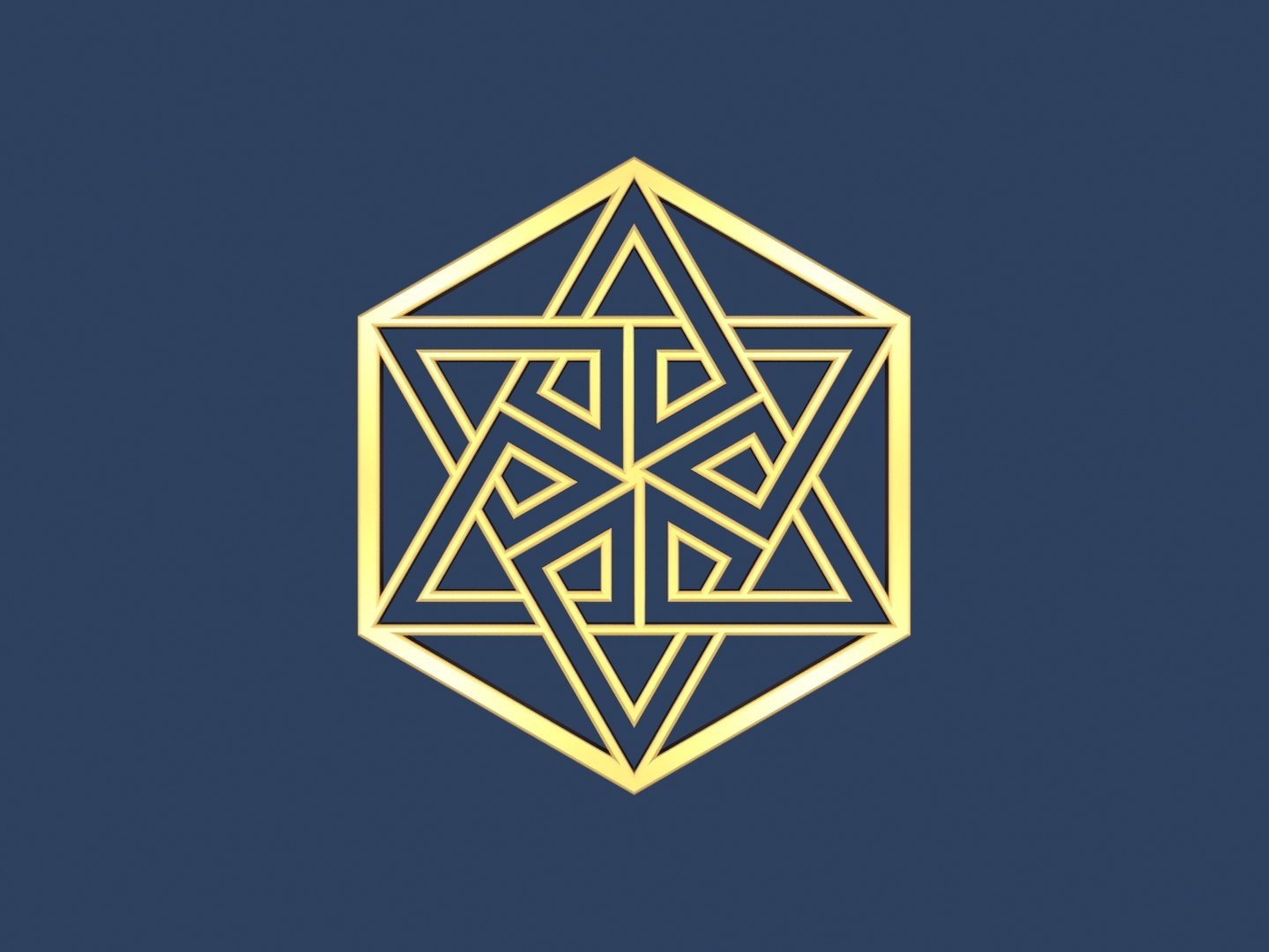 3D Star David Hexagon - TurboSquid 1429610