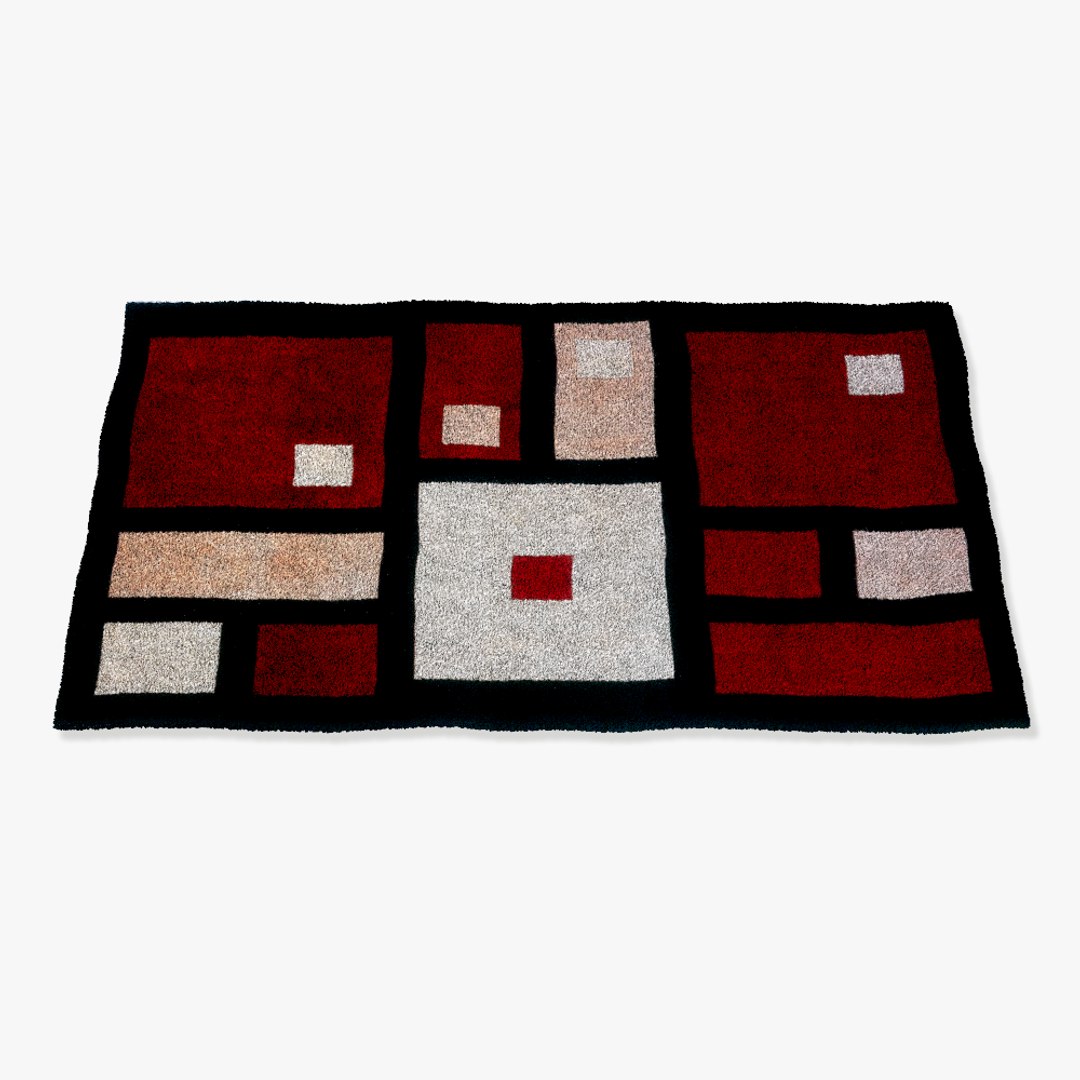 momeni rugs abstract nw50blk 3d model