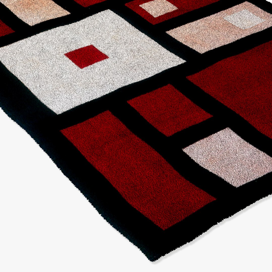 momeni rugs abstract nw50blk 3d model