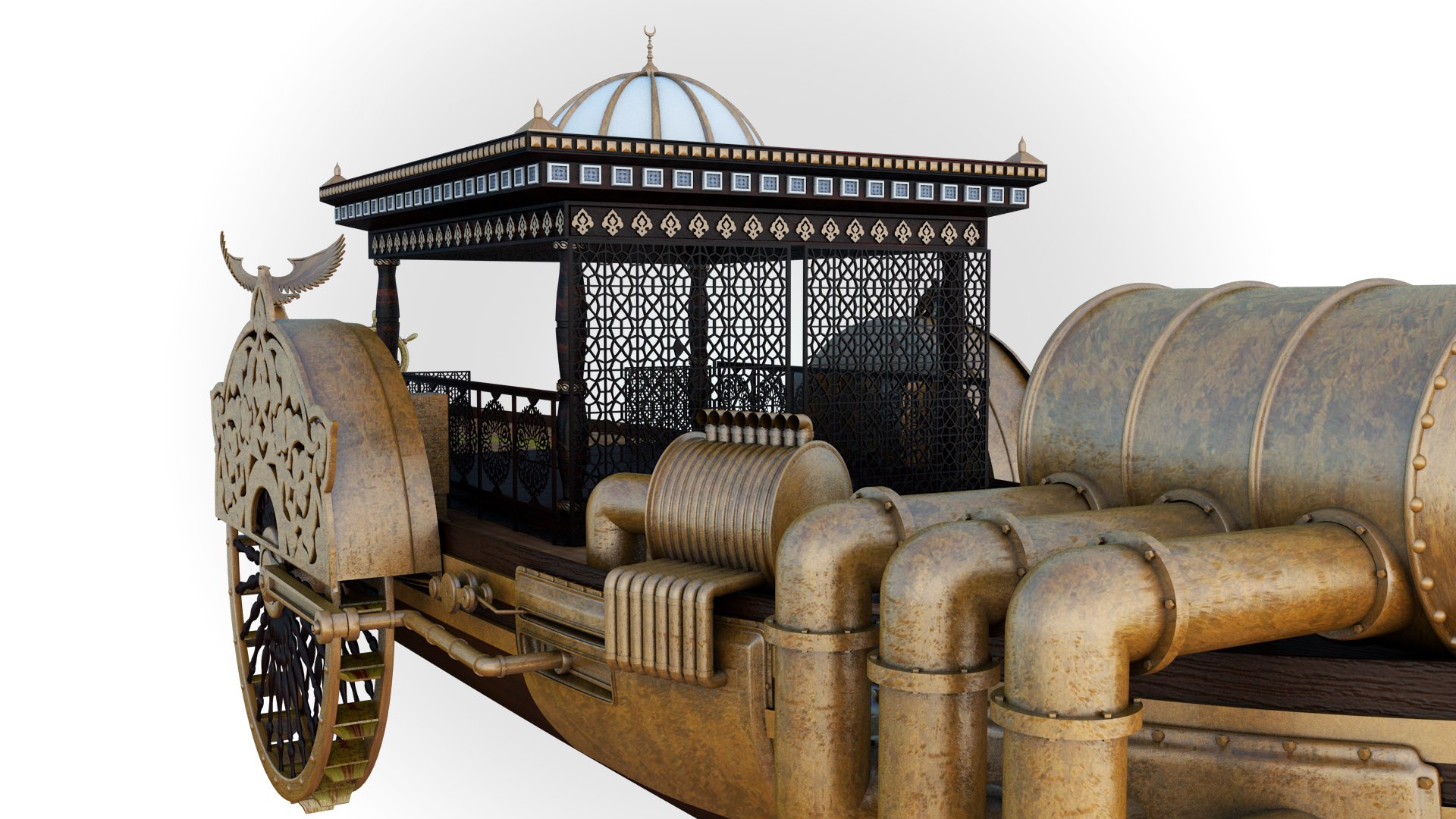 Ottoman Boat Steampunk Model - TurboSquid 1301129