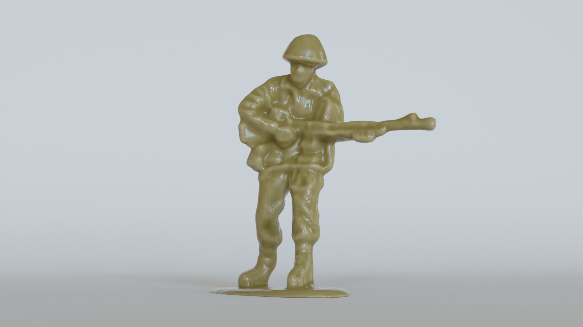 3D Beige Plastic Army Man Soldier Toy 03 Model - TurboSquid 2068270