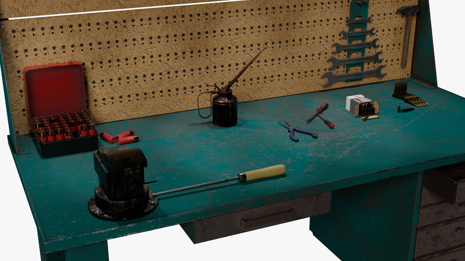 Weapon Workbench With Tools 3D Model - TurboSquid 1793818