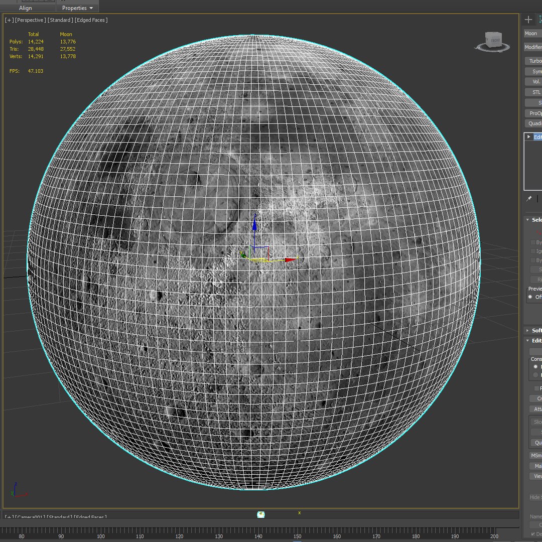 Moon Nasa Stars 3d Model
