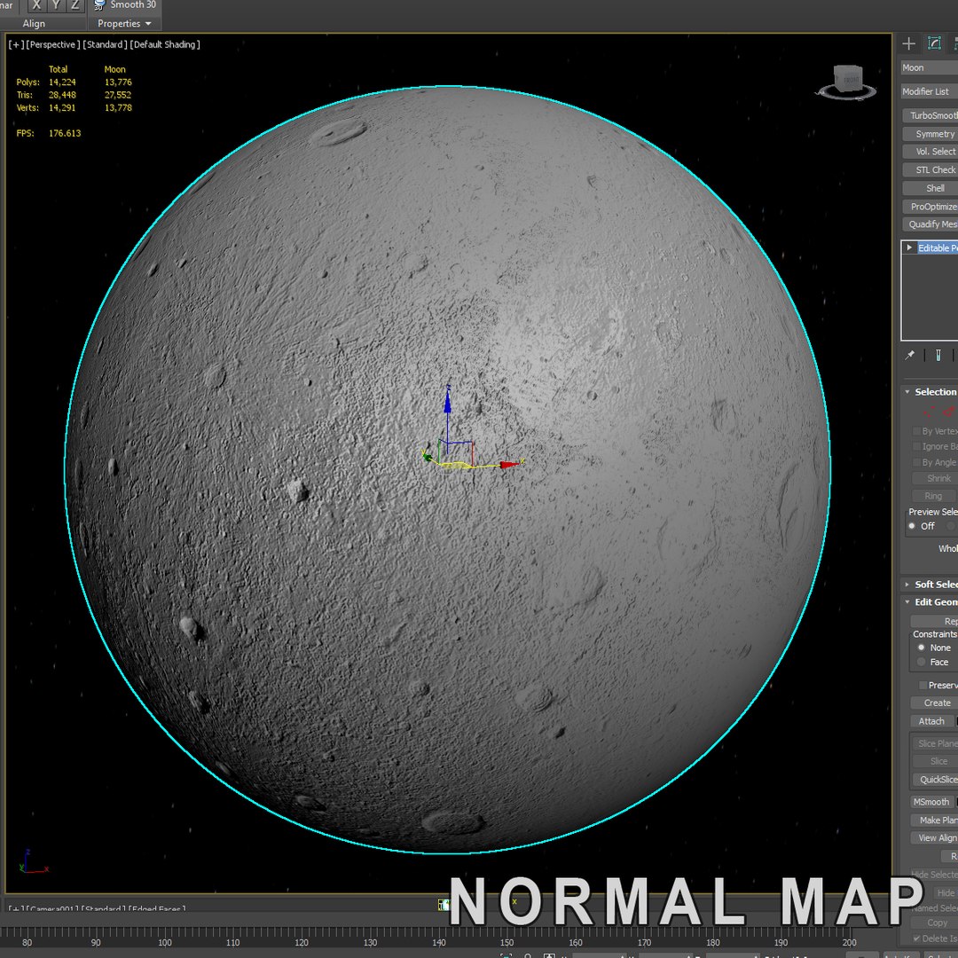 Moon Nasa Stars 3d Model