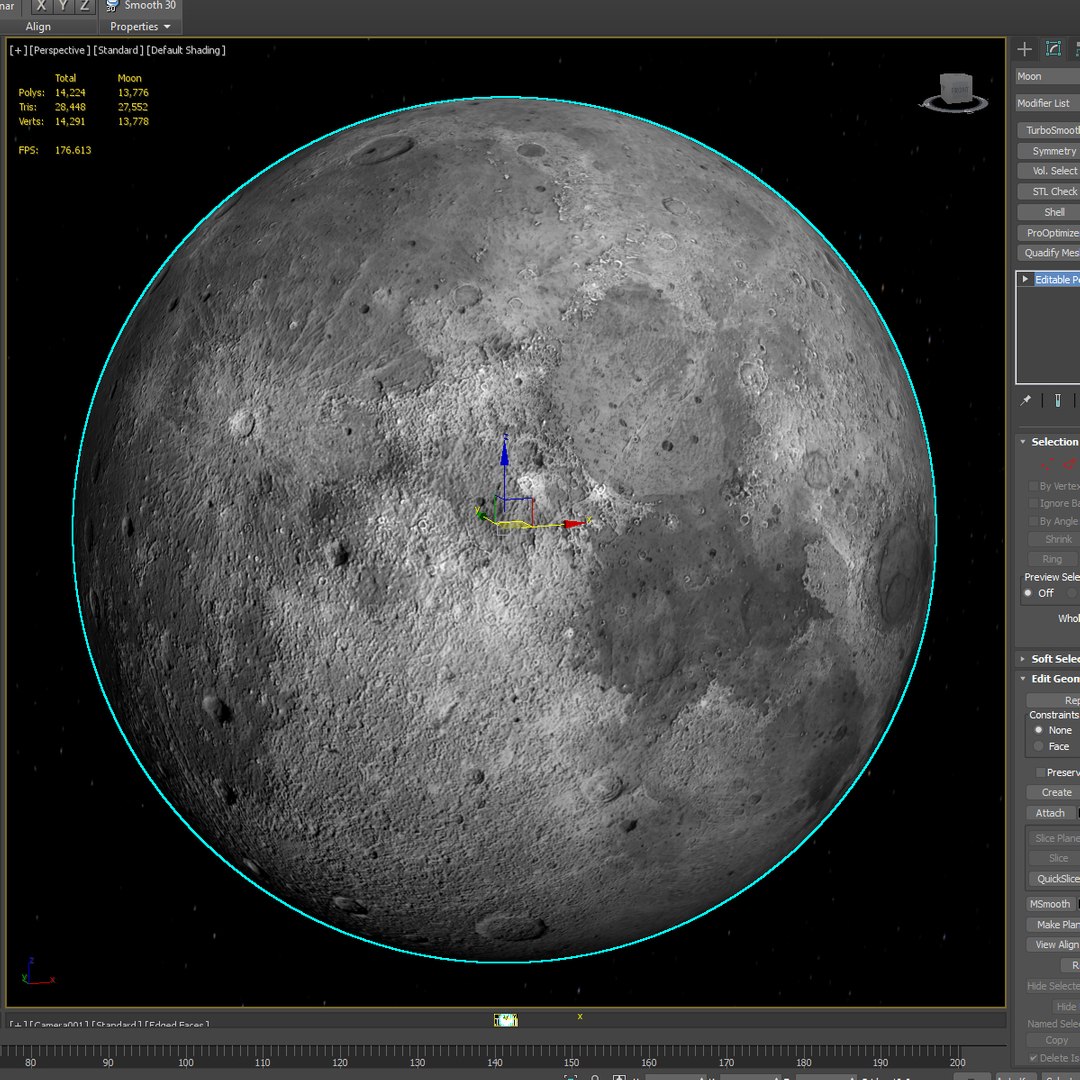 Moon Nasa Stars 3d Model
