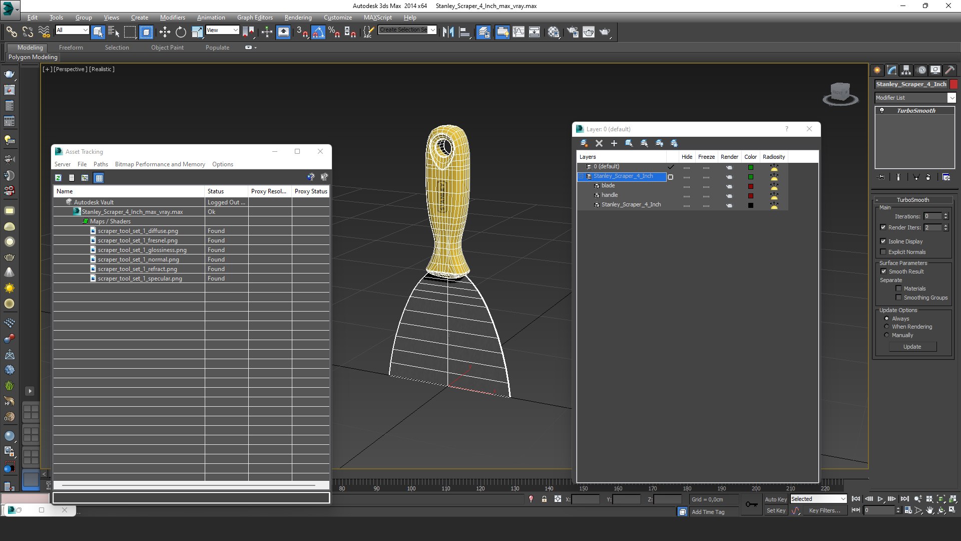 Stanley Scraper 4 Inch Model - TurboSquid 1943453