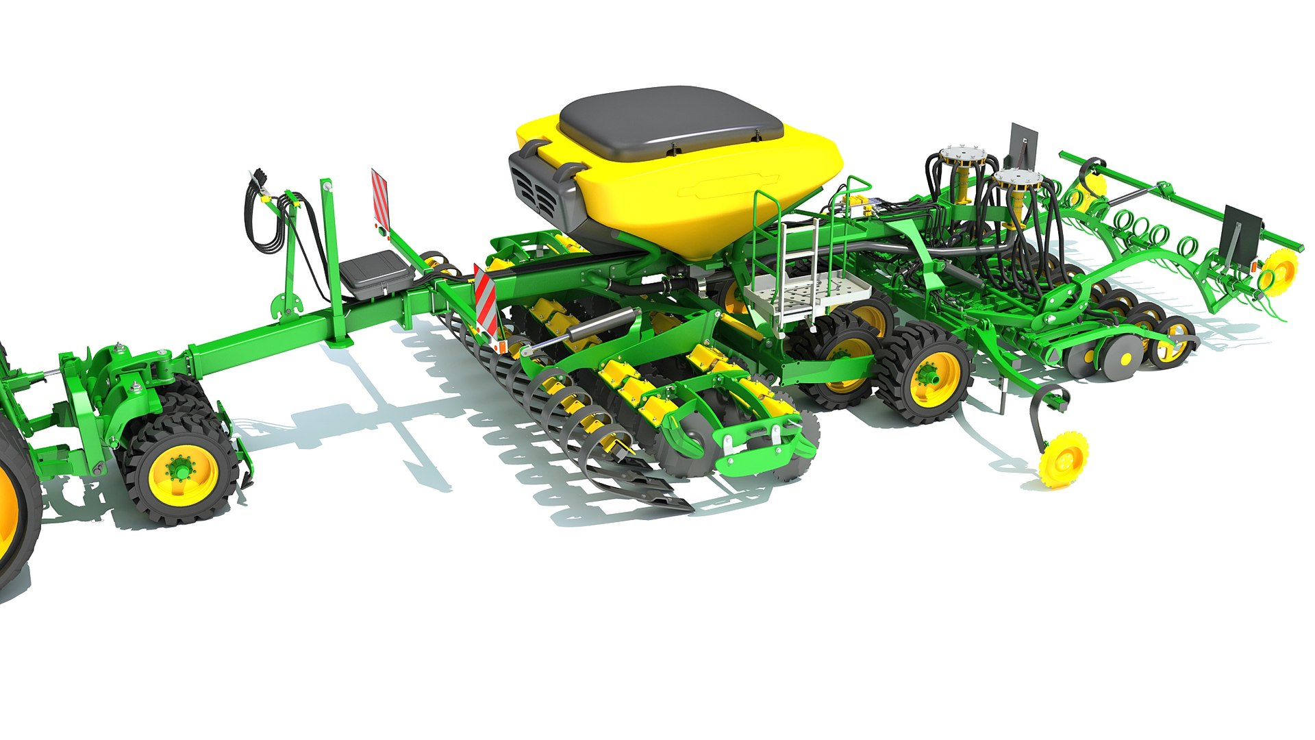 Tractor With Seed Drill 3D Model - TurboSquid 1732528