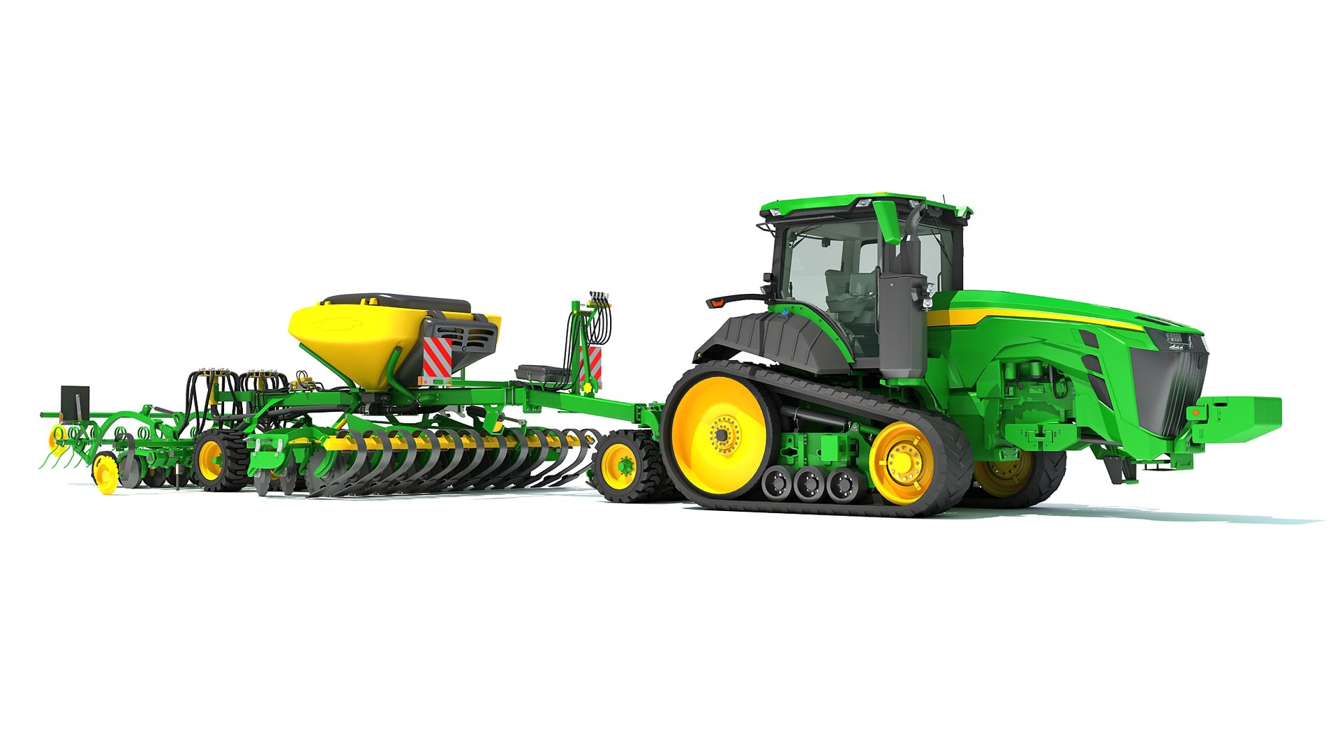 Tractor With Seed Drill 3D Model - TurboSquid 1732528