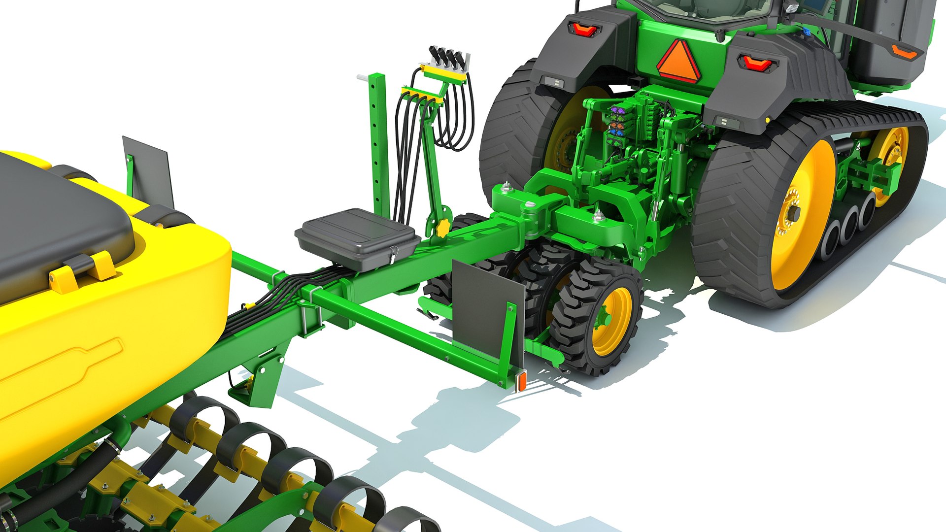 Tractor with Seed Drill 3D model - TurboSquid 1732528