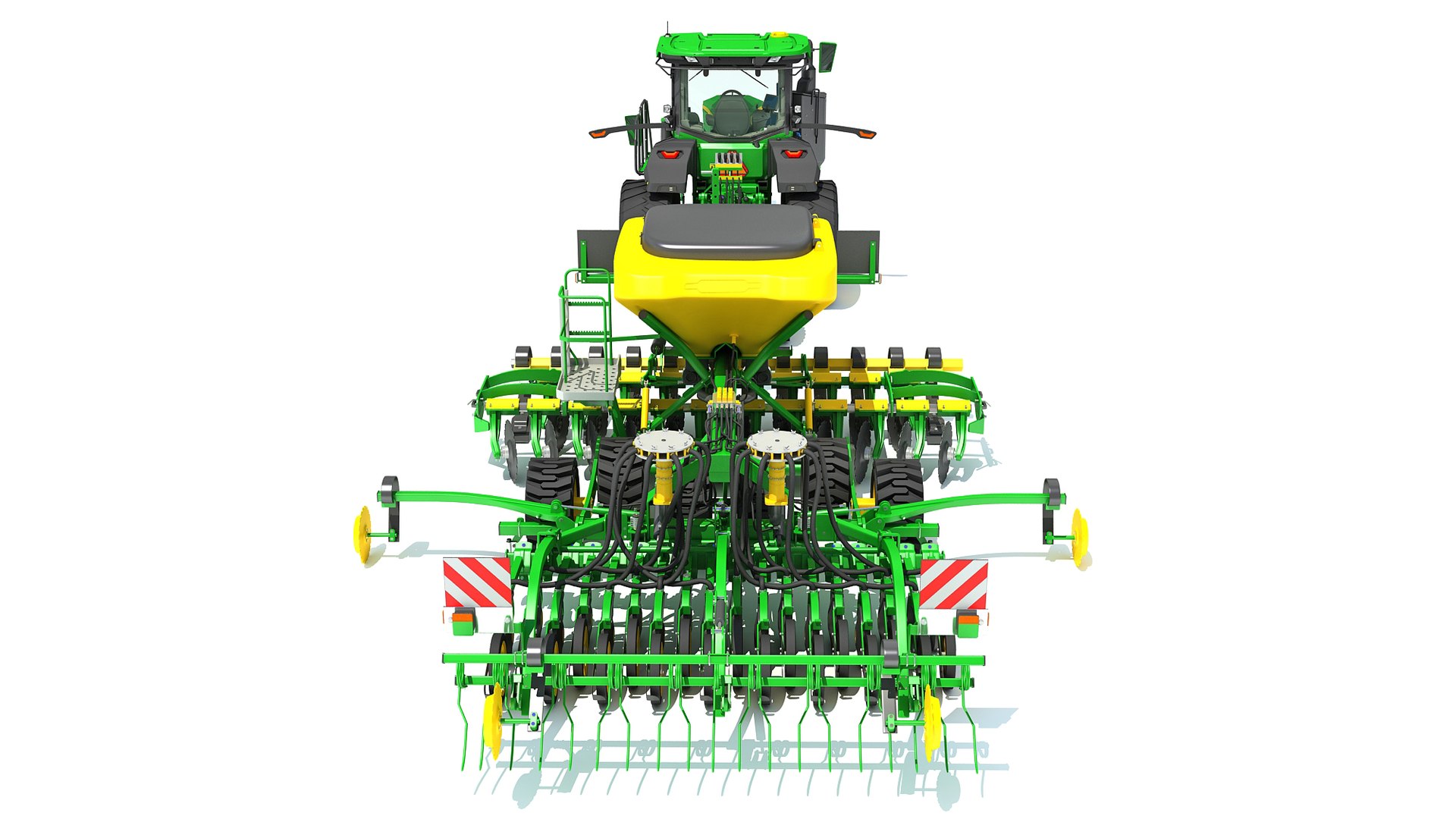 Tractor With Seed Drill 3D Model - TurboSquid 1732528