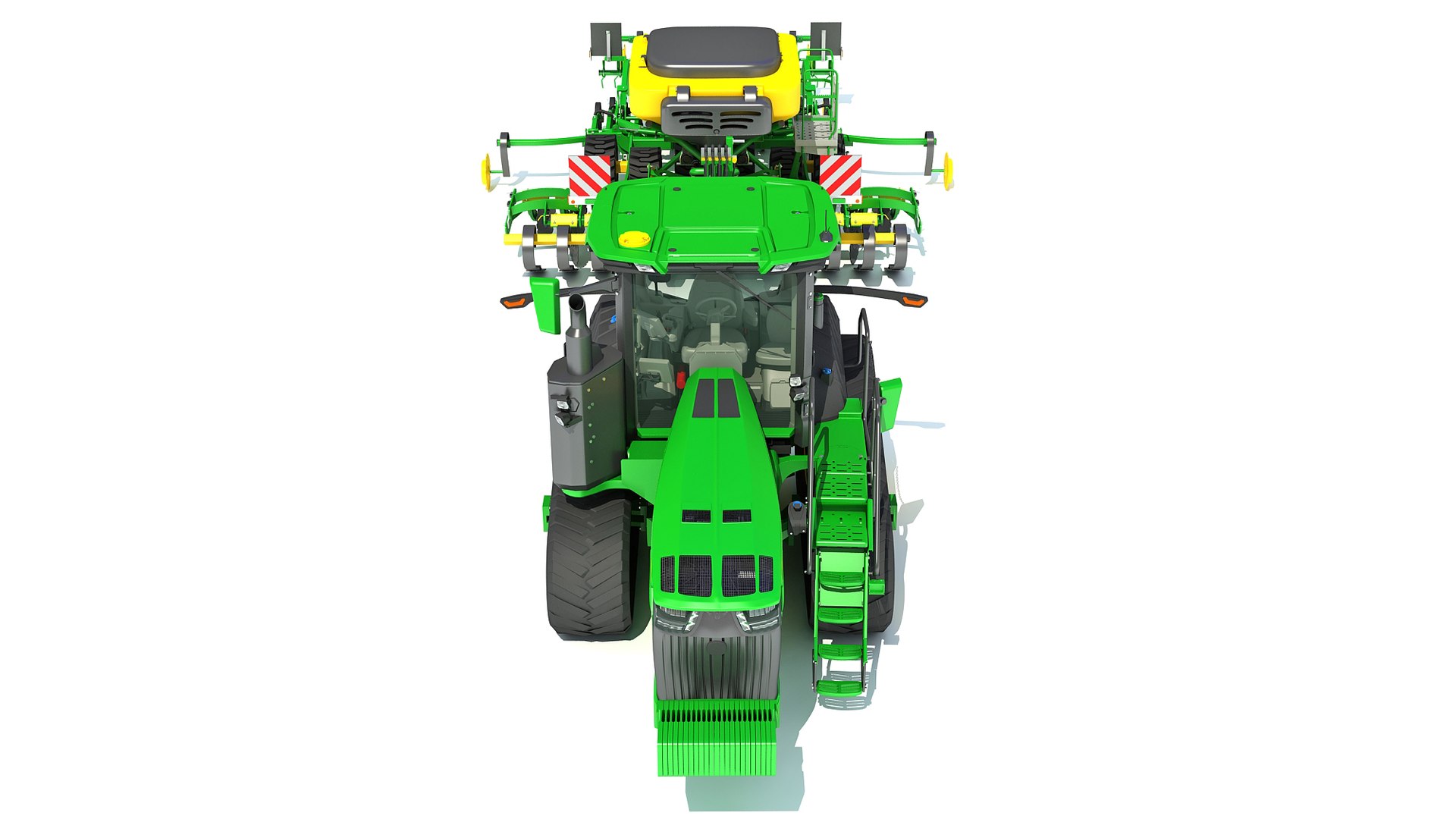 Tractor With Seed Drill 3D Model - TurboSquid 1732528