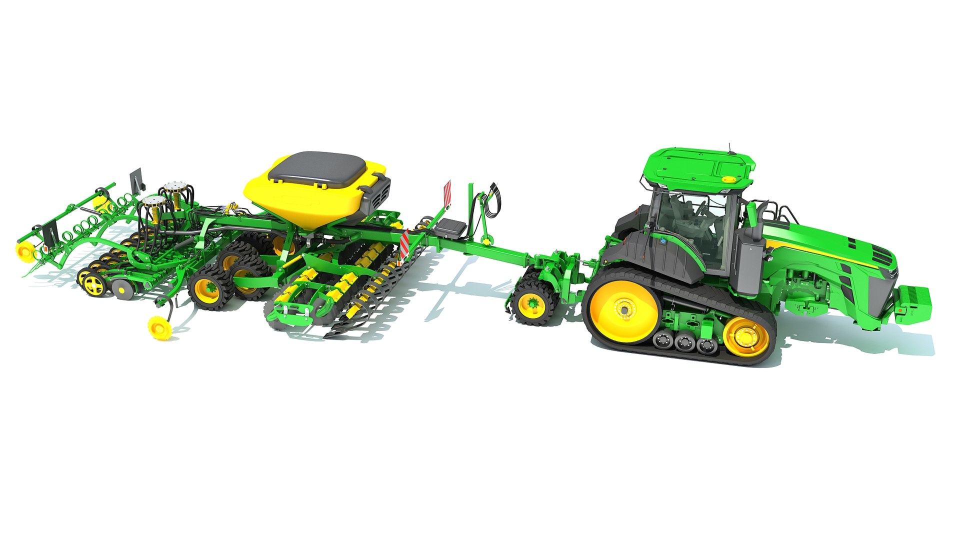 Tractor With Seed Drill 3D Model - TurboSquid 1732528