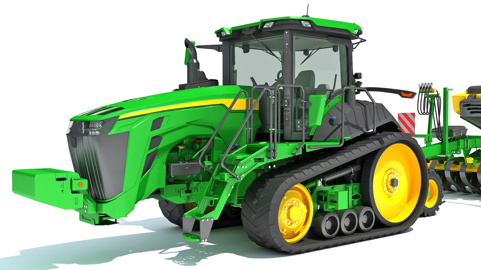 Tractor With Seed Drill 3D Model - TurboSquid 1732528