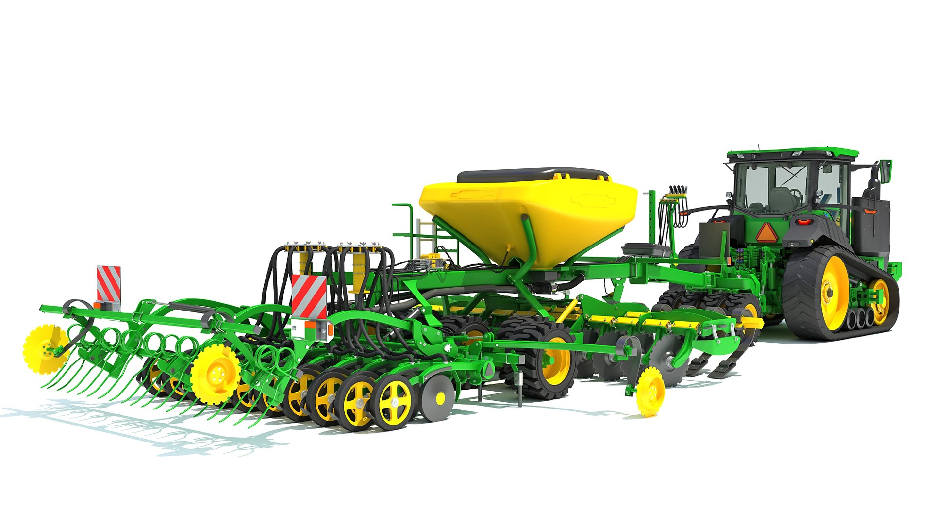 Tractor With Seed Drill 3D Model - TurboSquid 1732528