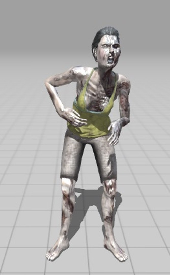 3d Model Female Zombie