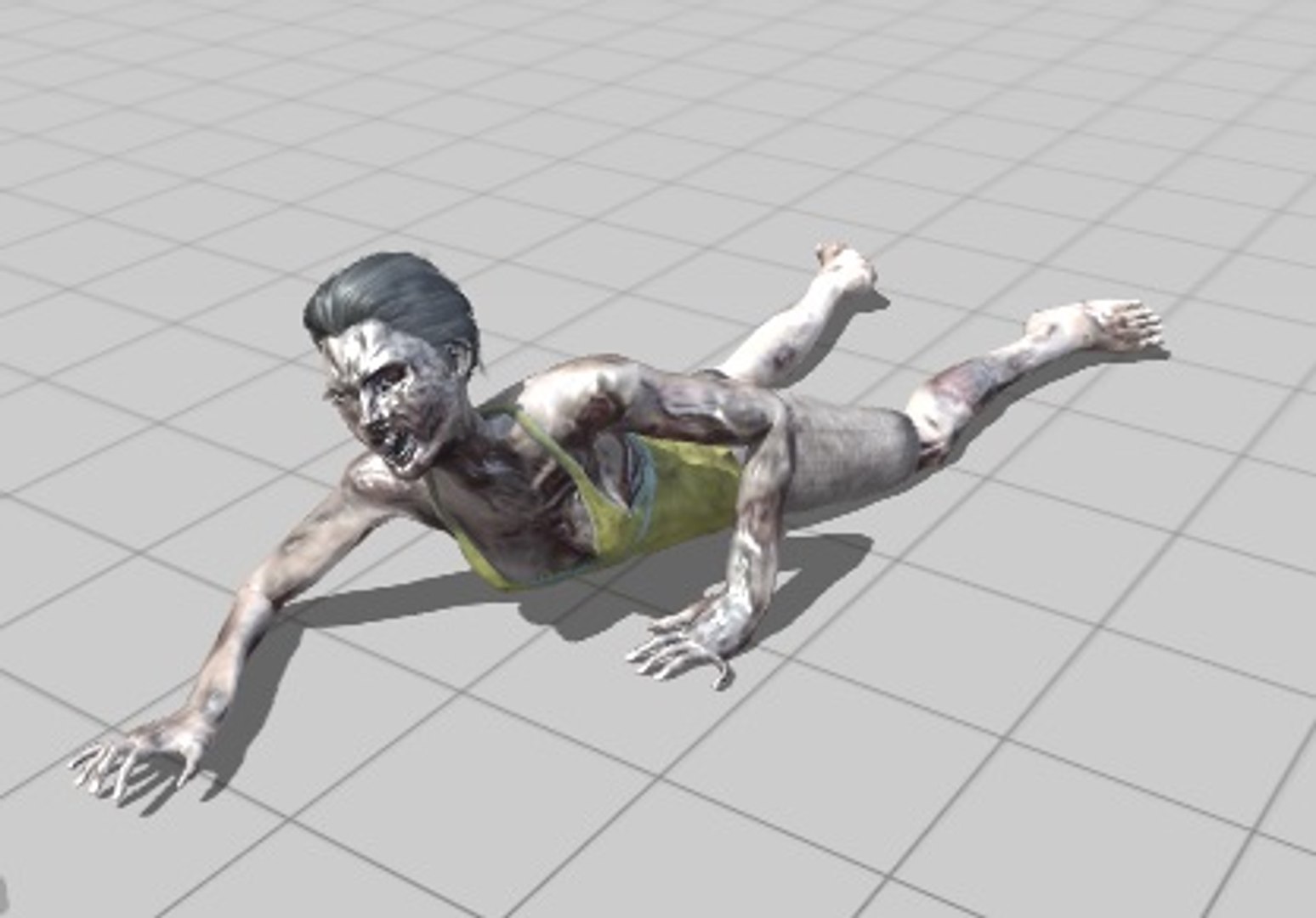 3d Model Female Zombie
