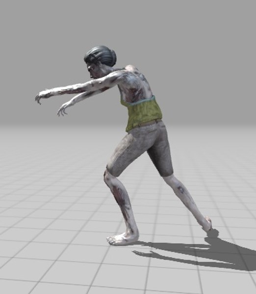 3d model female zombie