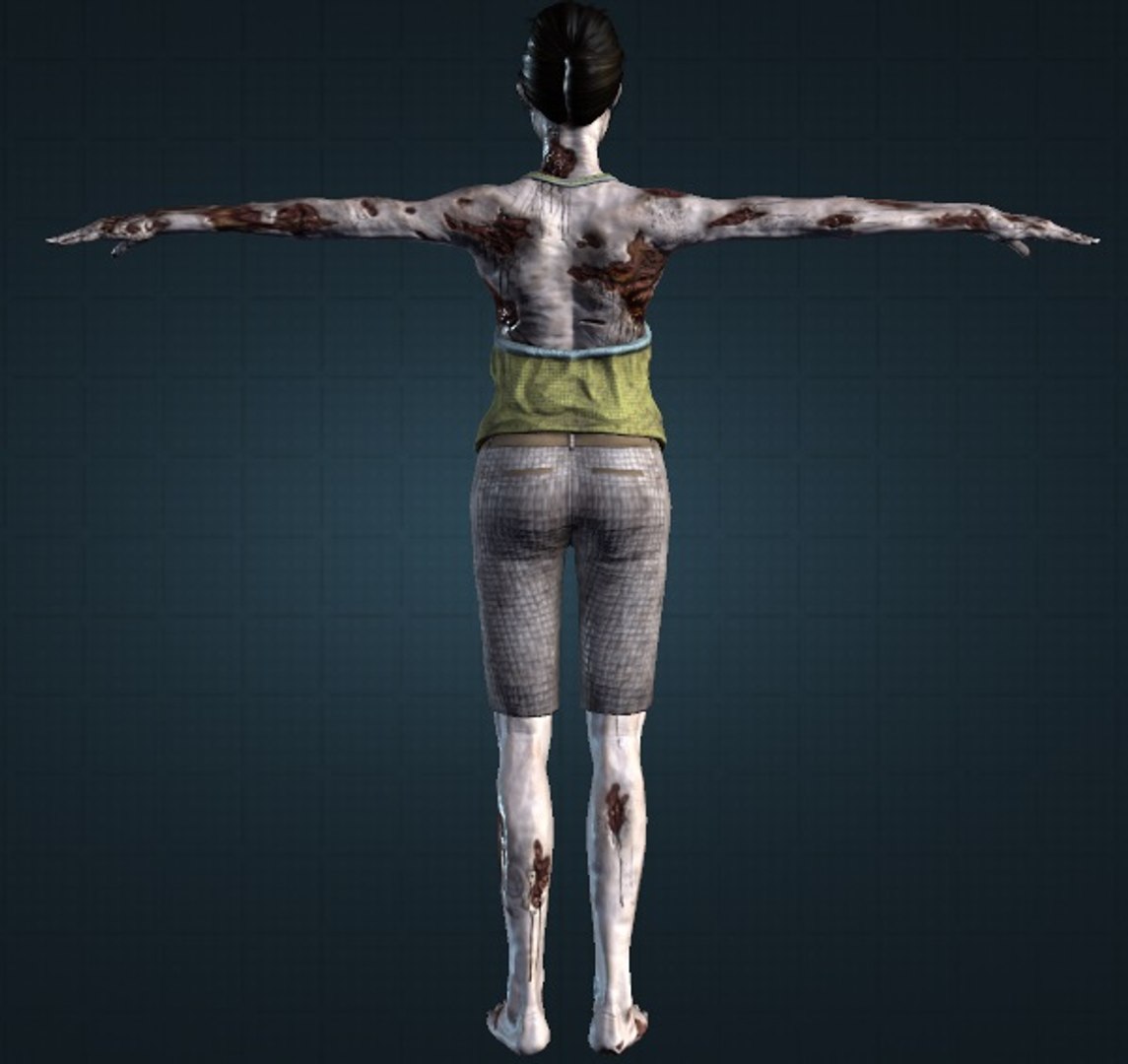 3d Model Female Zombie