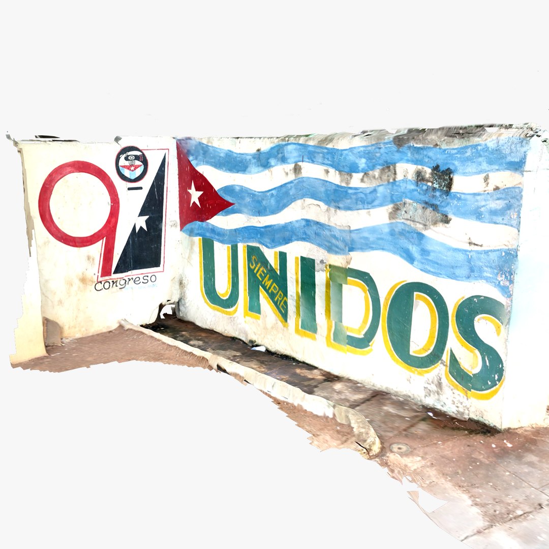 3d Model Of Cuba Flag