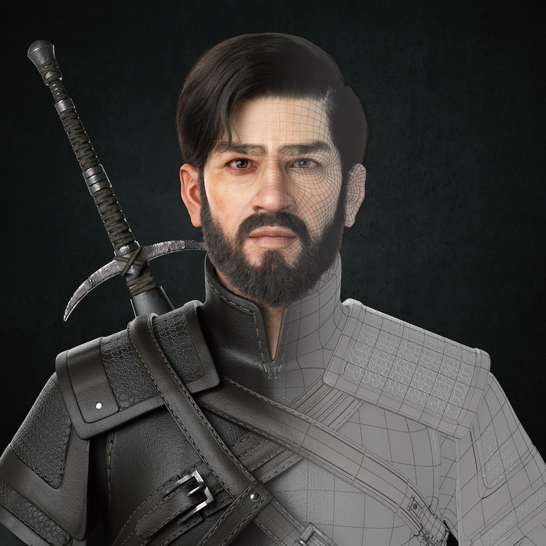 3D Warrior Game Character Model - TurboSquid 1796097