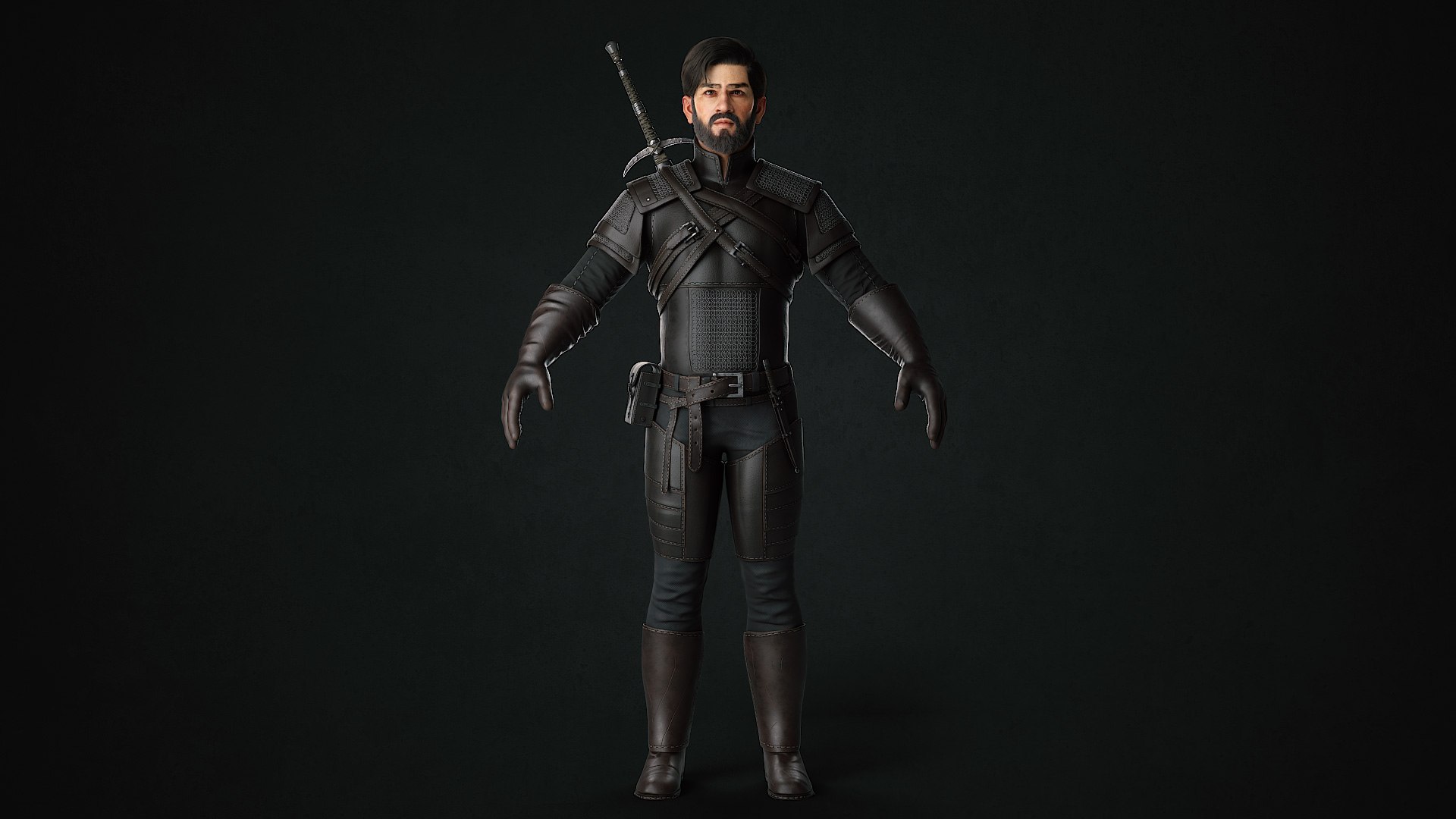 3D Warrior Game Character Model - TurboSquid 1796097