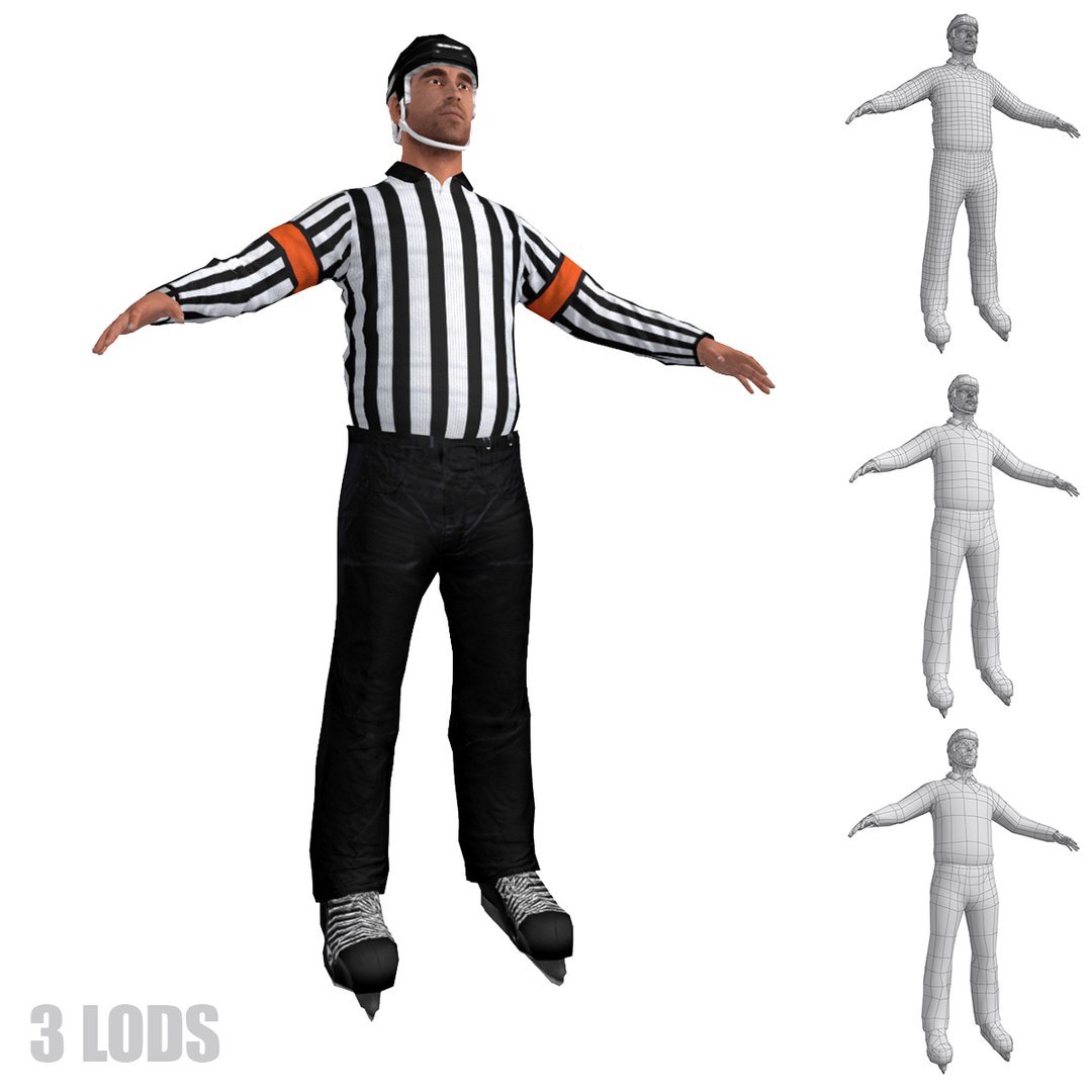 Hockey Referee 3d Model