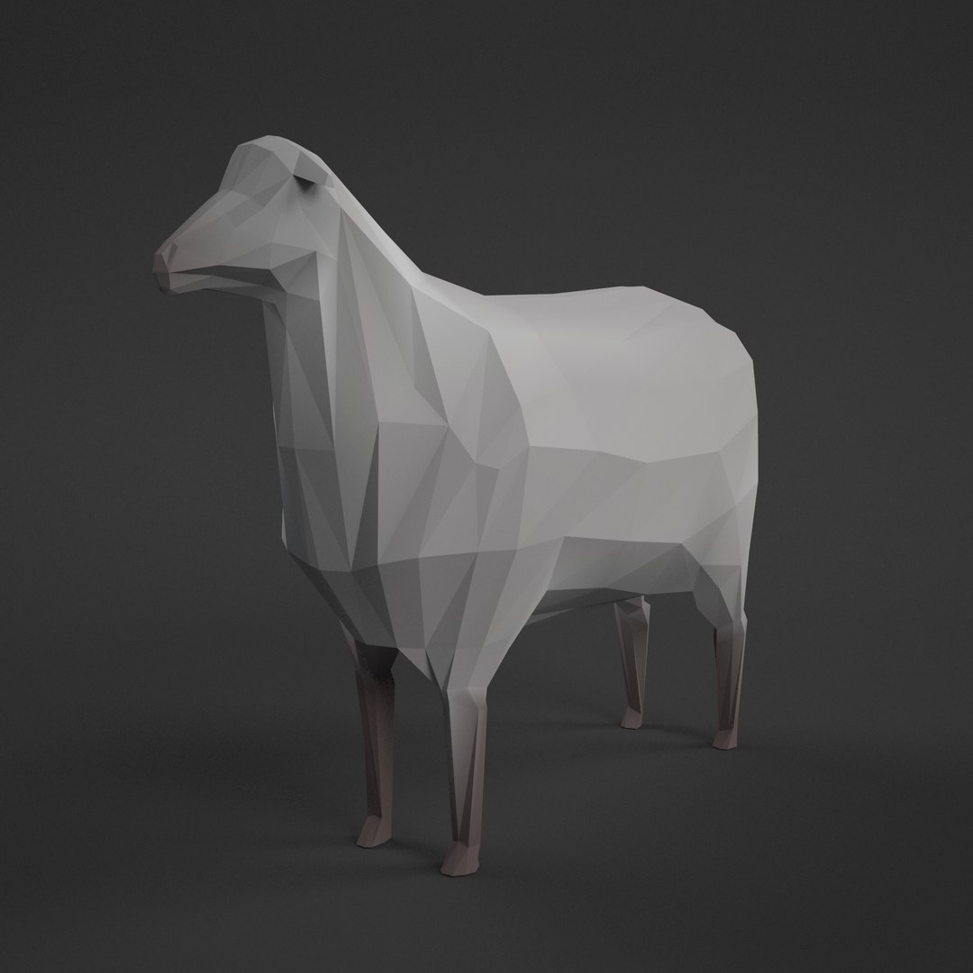 3d sheep ewe ready model