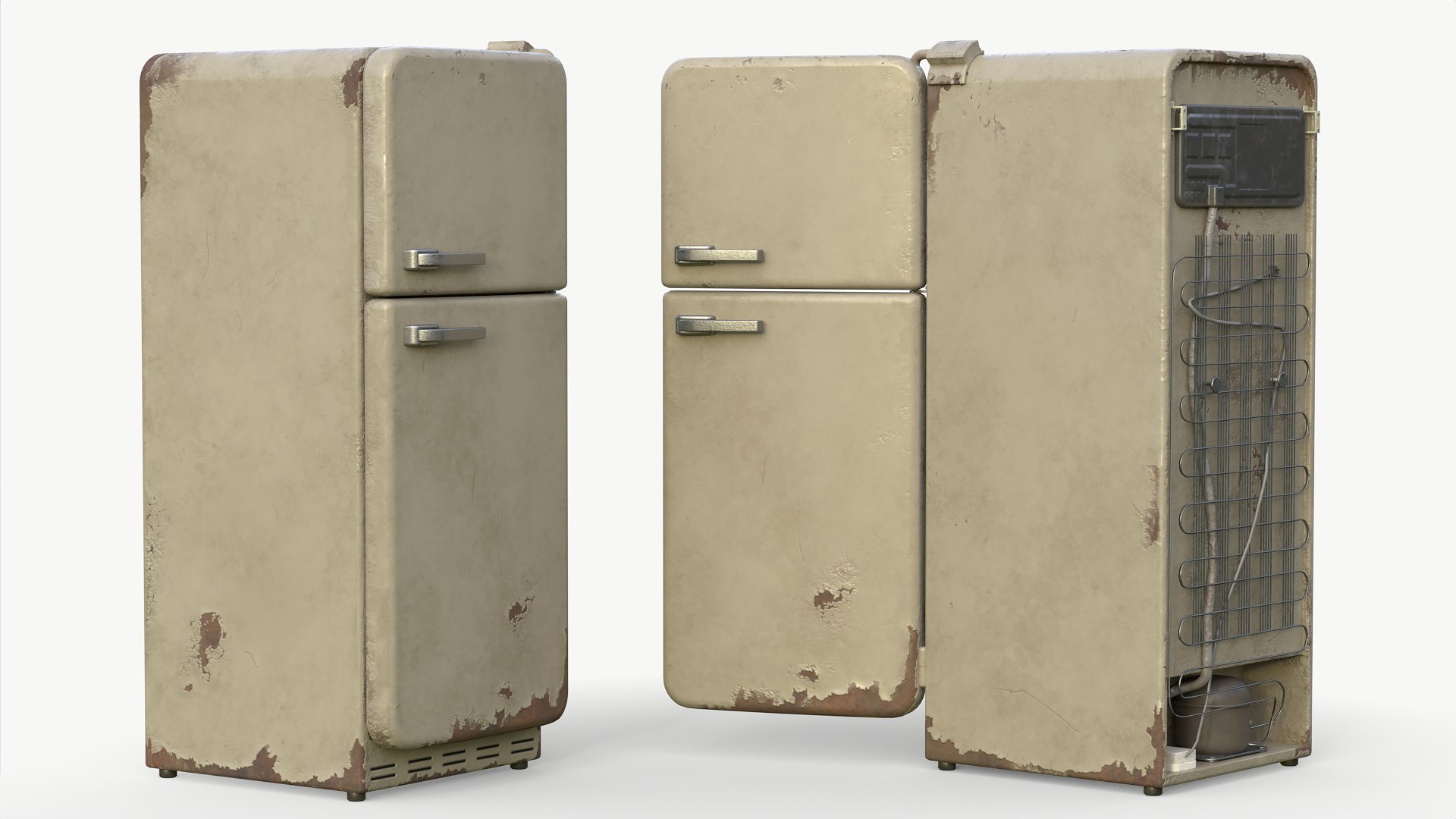 3D Fridge Game Ready PBR Refrigerator And Freezer - TurboSquid 2259714