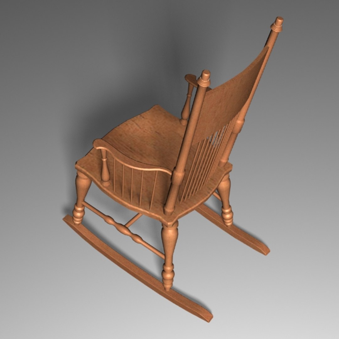 3d model rocker chair