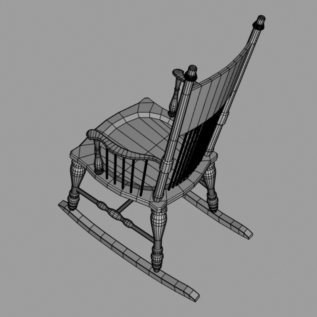 3d model rocker chair