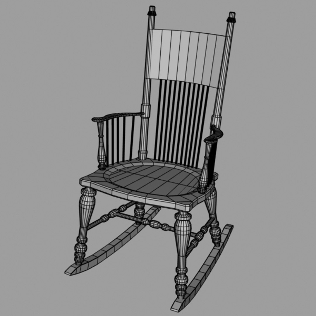 3d model rocker chair