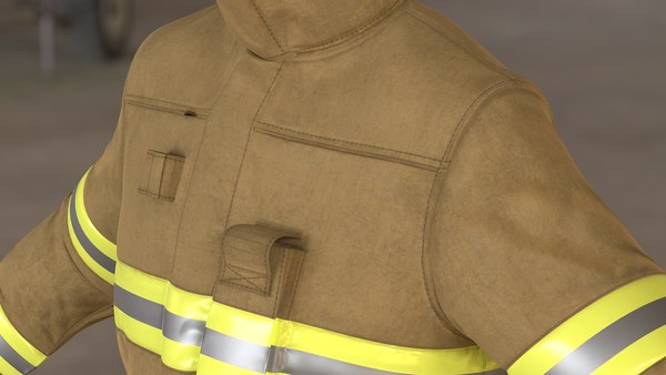 Firefighter Jacket 3D model - TurboSquid 1865707