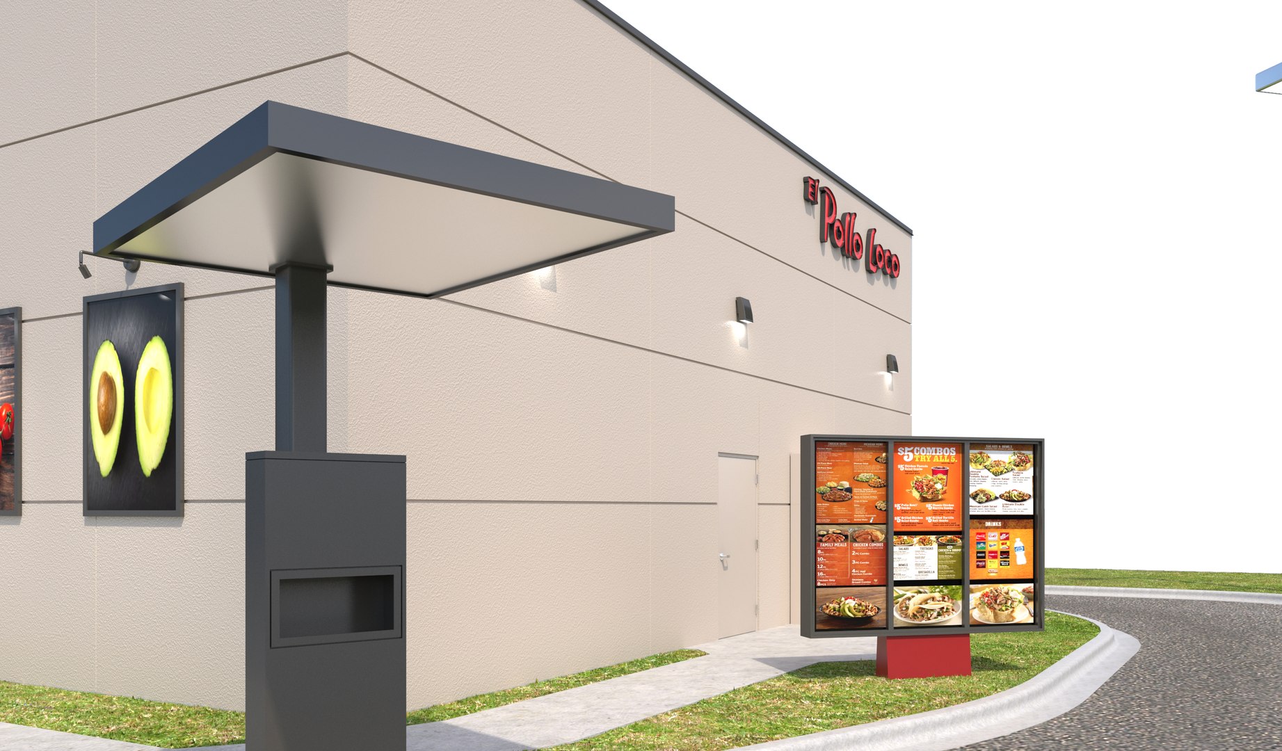 3D Exterior El Pollo Site - TurboSquid 1315674