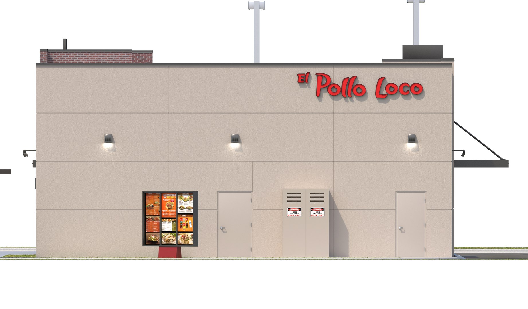 3D Exterior El Pollo Site - TurboSquid 1315674