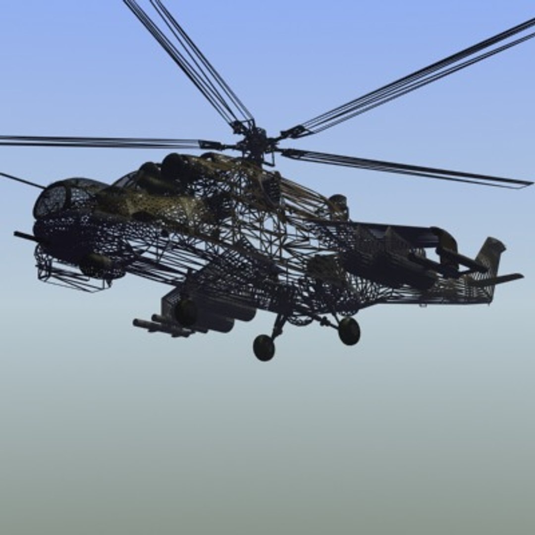 Mi24 Hind Attack Helicopter 3d Model