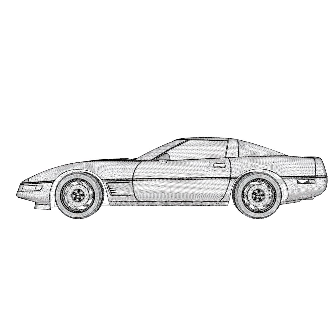 3D Chevrolet Corvette C4 Coupe - 1996 model - TurboSquid 2139053