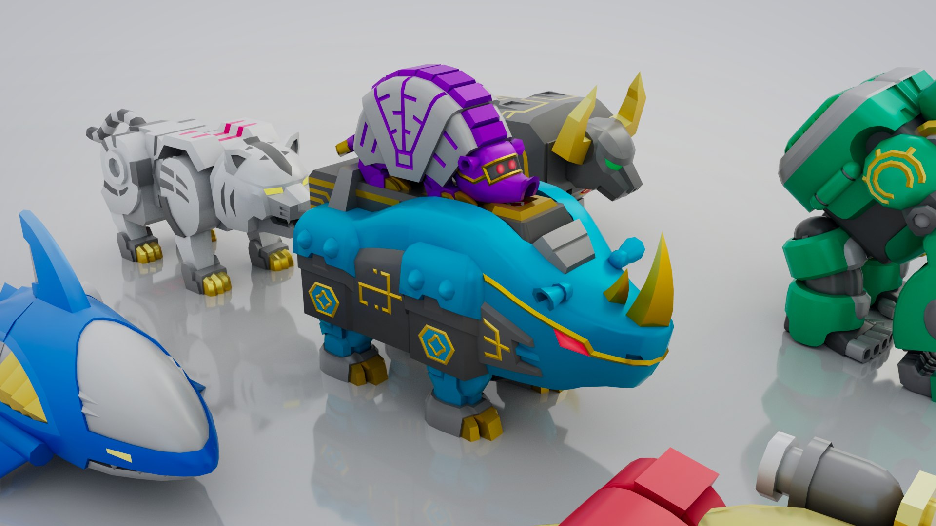 3D Wild Knight Mecha With Sword - TurboSquid 2515006