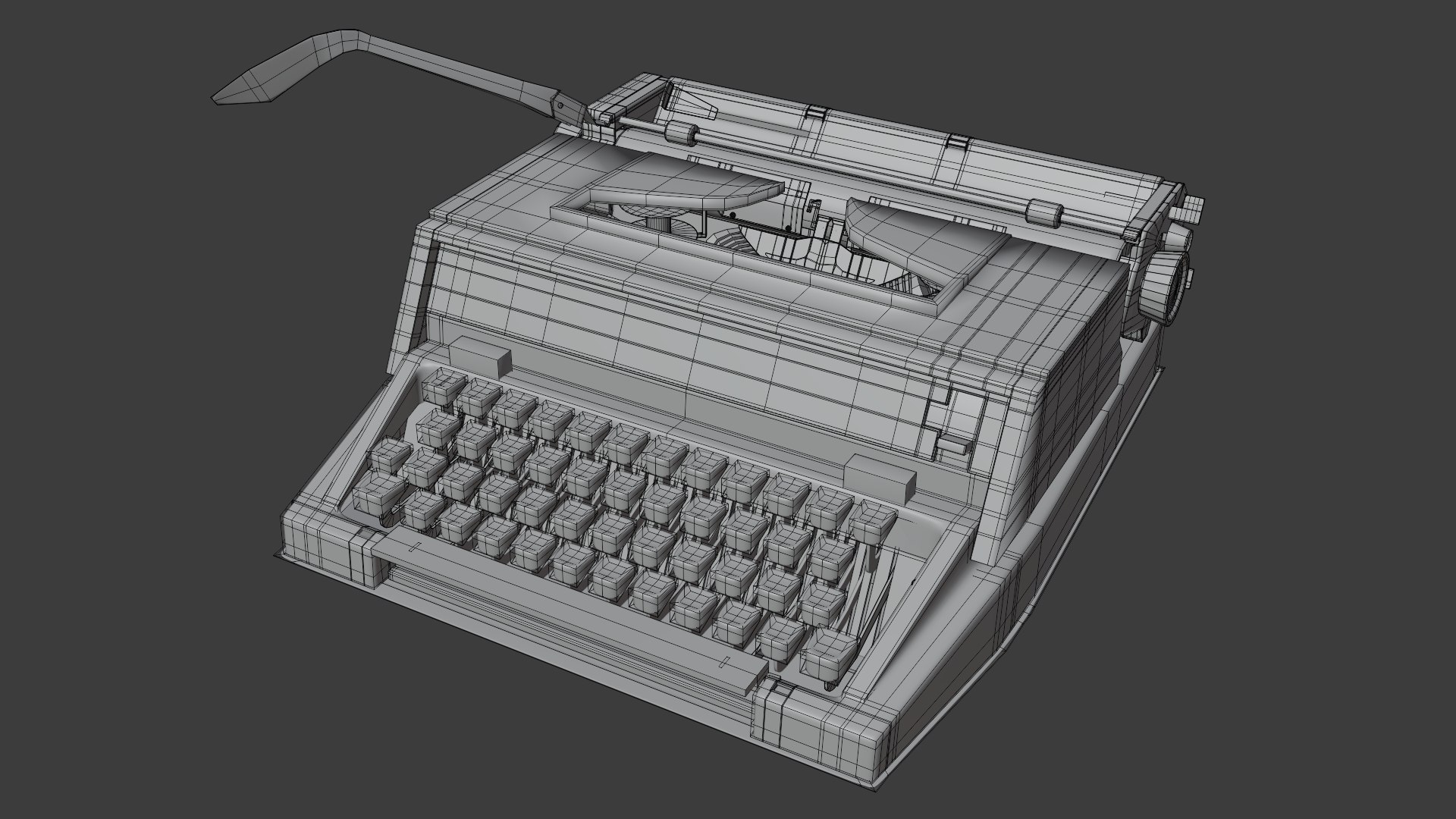 3D Typewriter Type Writer Model - TurboSquid 1681079