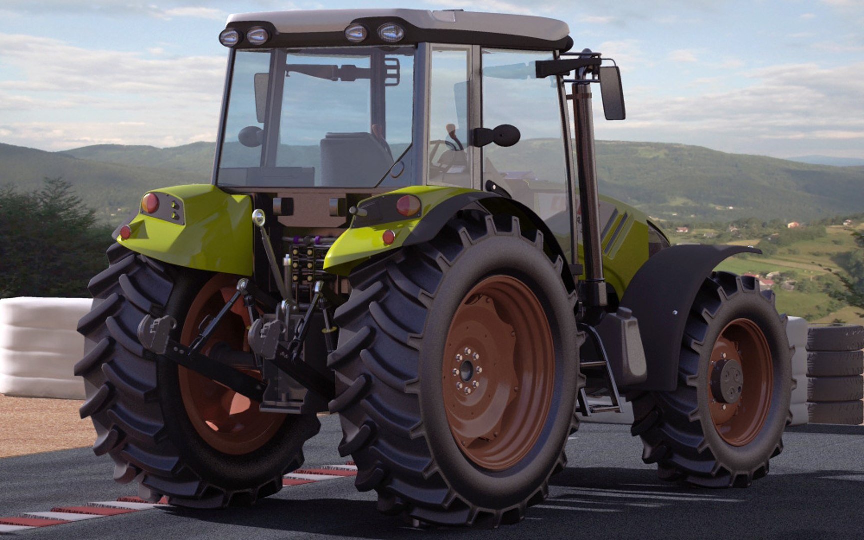 3d Claas Axos Tractor Model