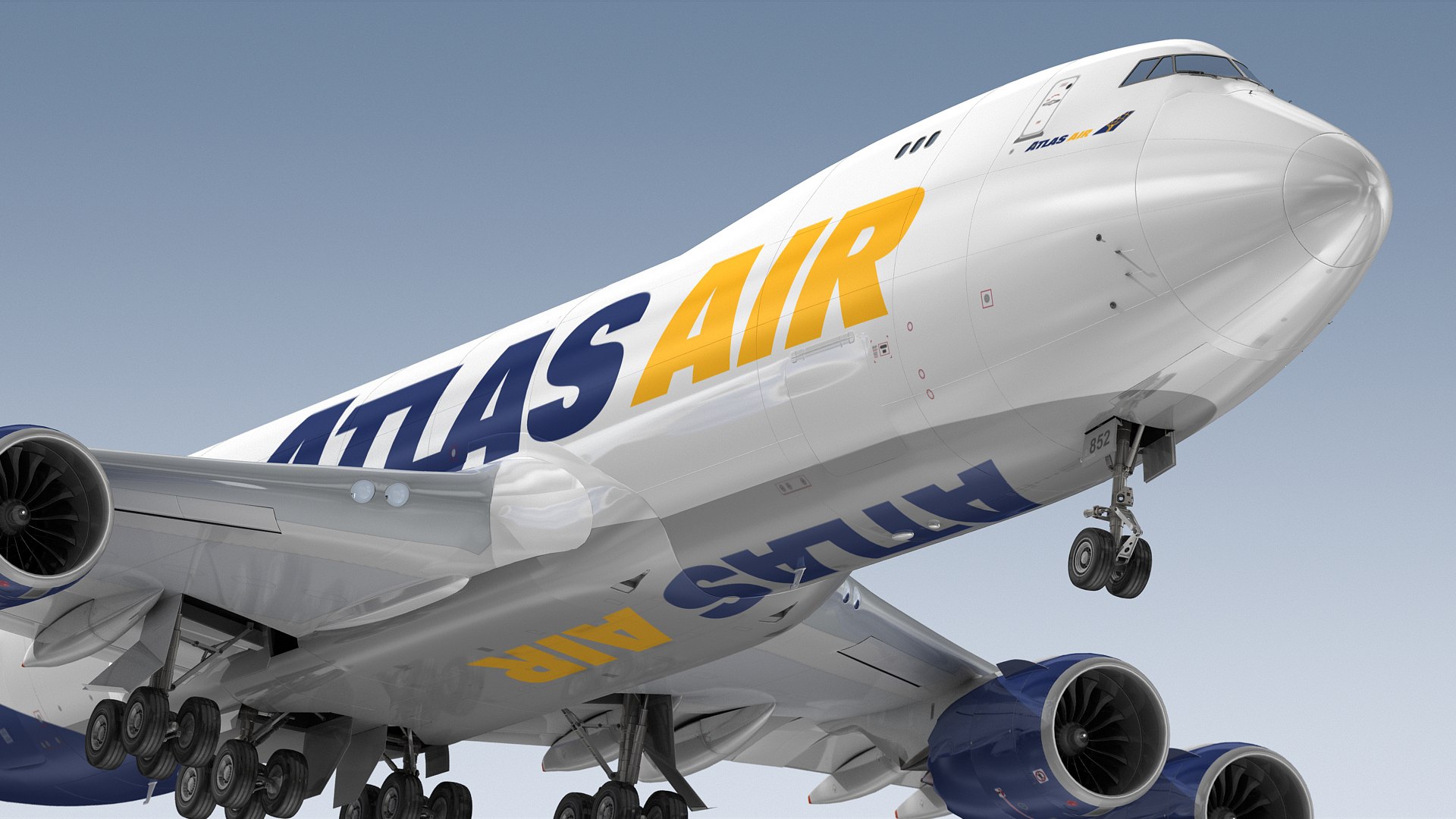 3D Model Boeing 747-8F Atlas Air - TurboSquid 2156769