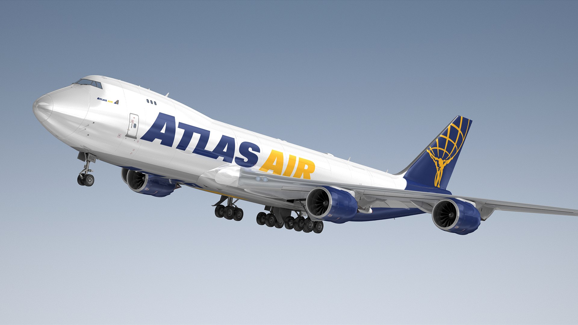 3D Model Boeing 747-8F Atlas Air - TurboSquid 2156769