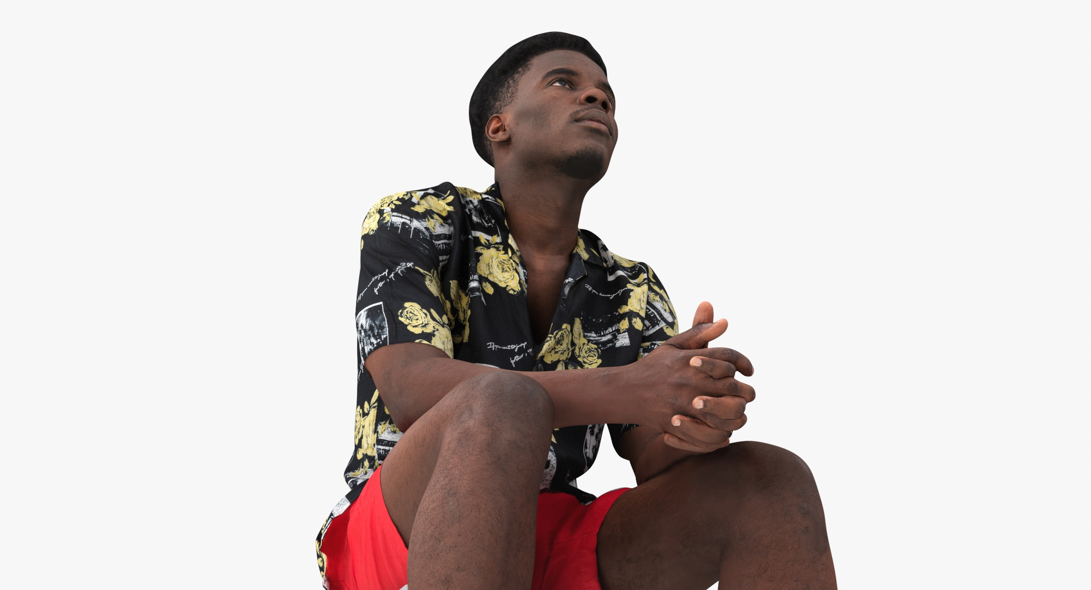 modelo 3d Samuel Casual Verano Sentado Pose 01 - TurboSquid 1958405