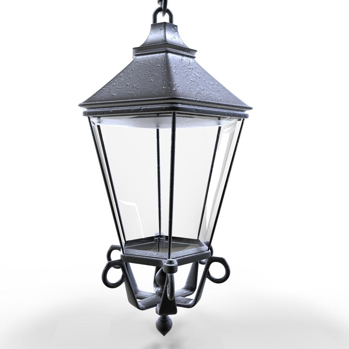 3d realistic suspended lamp light