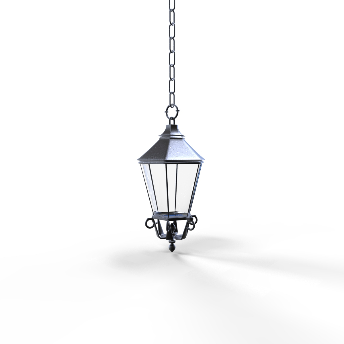 3d realistic suspended lamp light