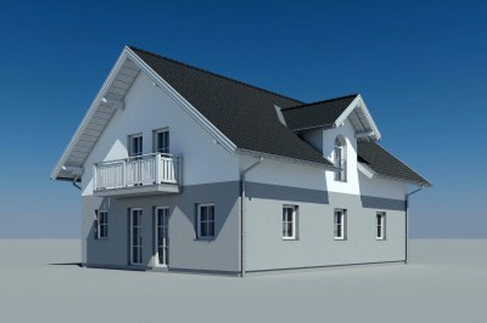 6 Villa House 3d Model
