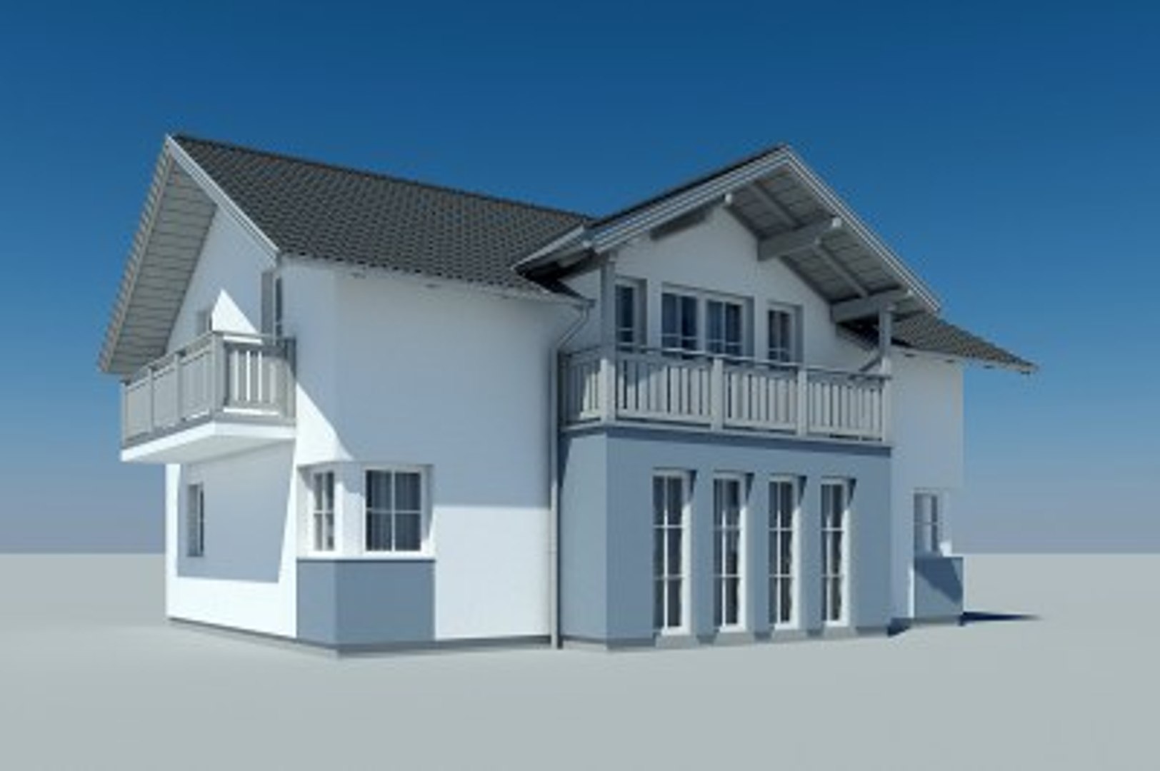 6 Villa House 3d Model