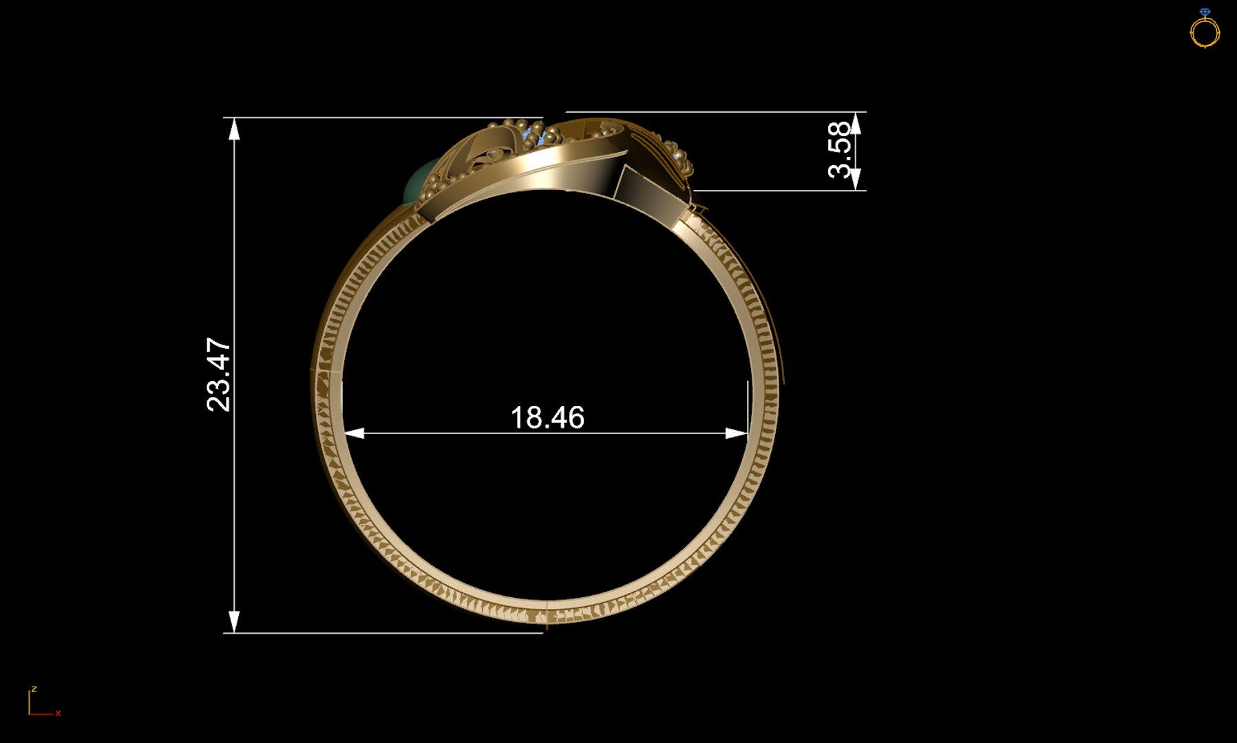 Gold Ring 3D Model - TurboSquid 1703455