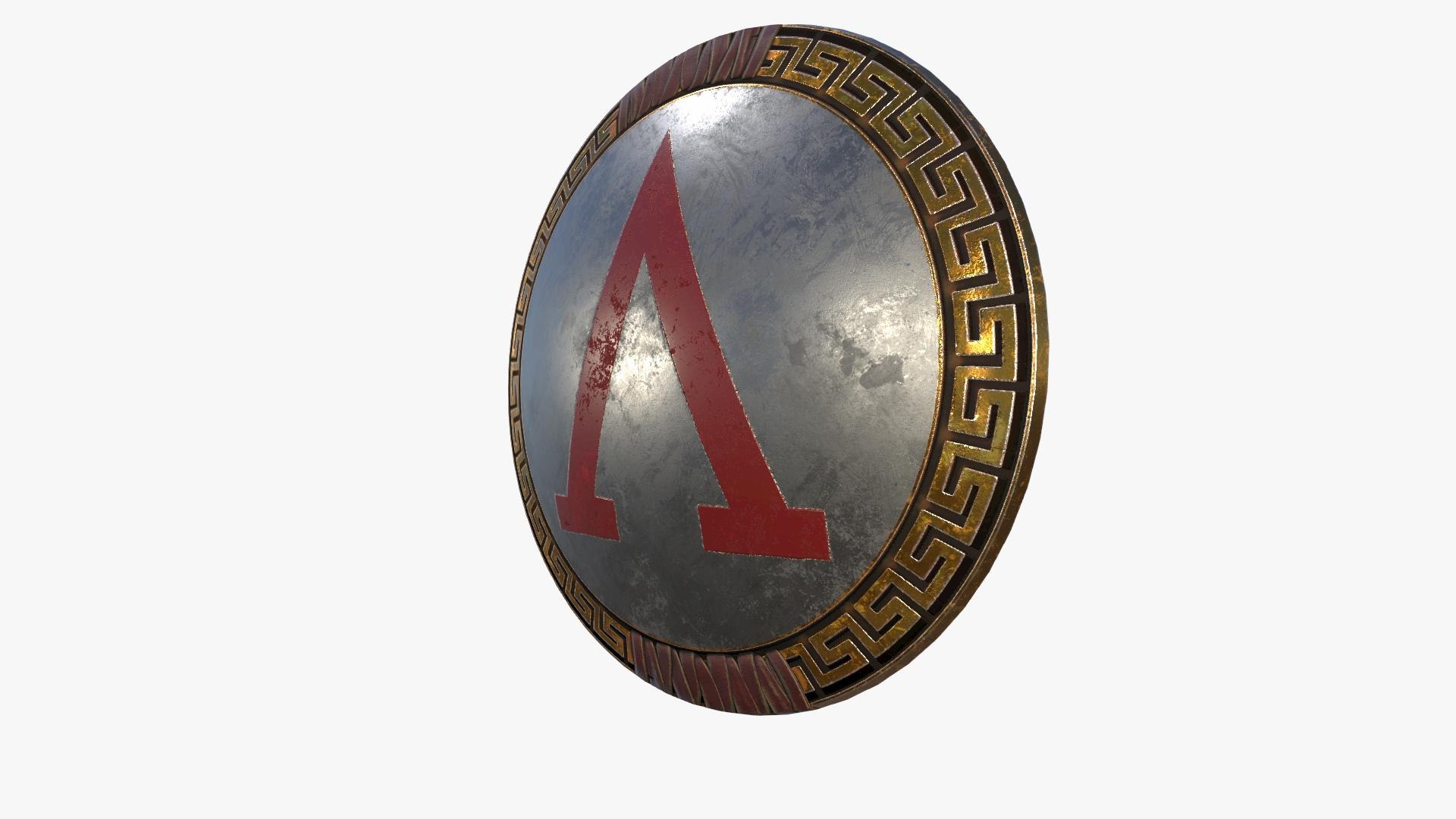 3D Fantasy Shield RPG Hoplite Aspis Porpax Greek Buckler Heater Kite ...